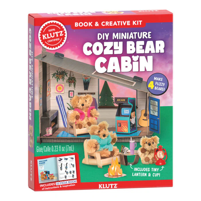 KLUTZ DIY Miniature Cozy Bear Cottage – Monkey Fish Toys