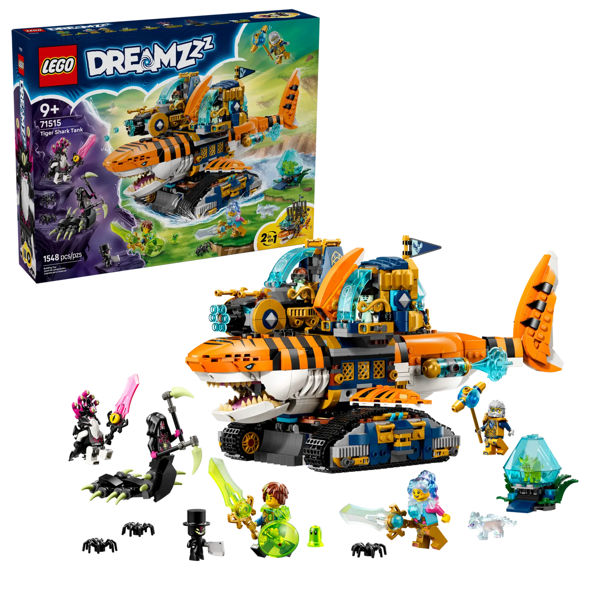 LEGO® DREAMZzz™ Tiger Shark Tank 71515 – Monkey Fish Toys