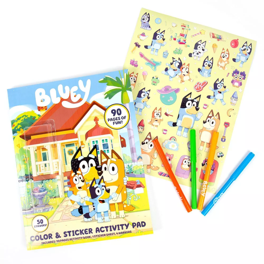 Bluey Color and Sticker Playset – Monkey Fish Toys