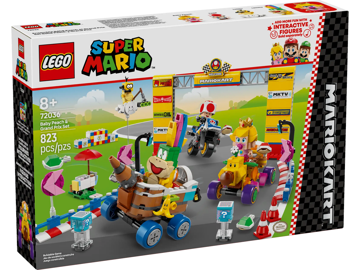 LEGO® 72036 Mario Kart Baby Peach & Grand Prix Set – Monkey Fish Toys