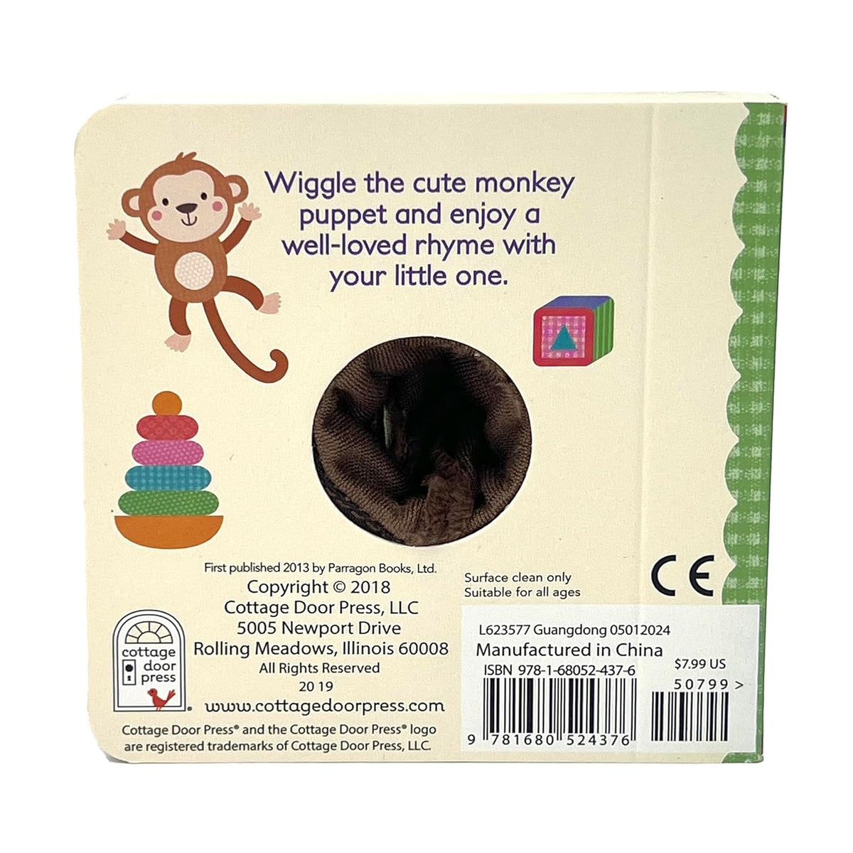 Five Little Monkeys Finger Puppet Board Book – Monkey Fish Toys