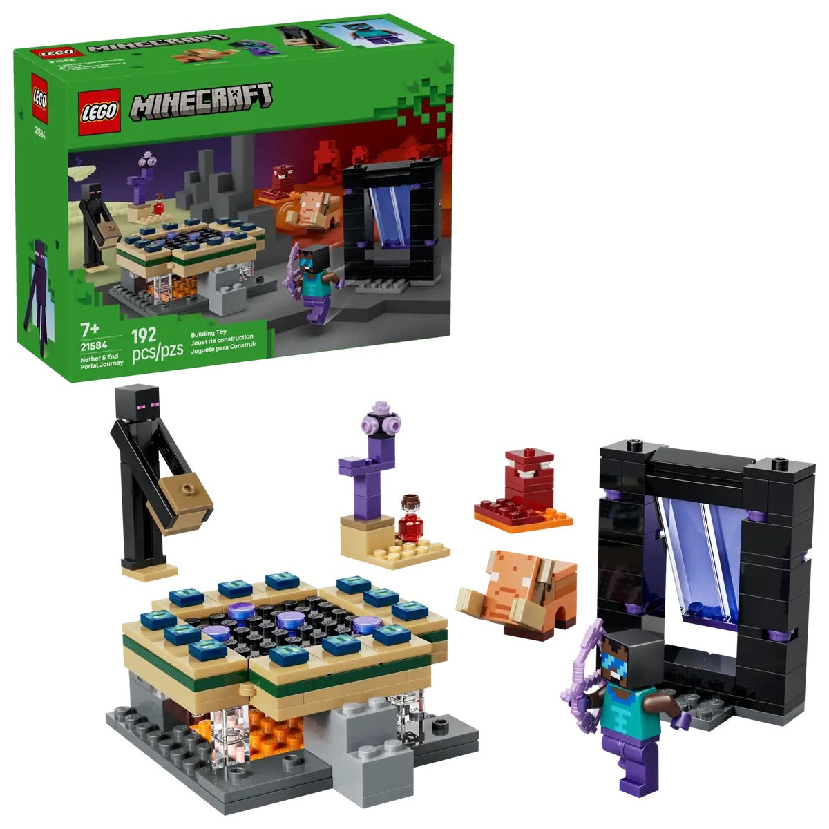 LEGO® Minecraft® Nether & End Portal Journey 21584 – Monkey Fish Toys