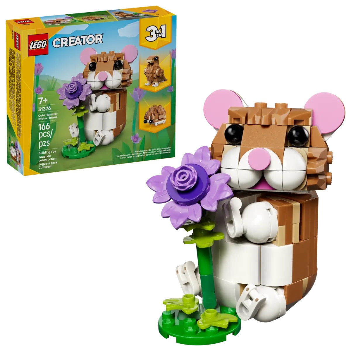 LEGO® Creator 3in1 Cute Hamster with a Flower 31376 – Monkey Fish Toys