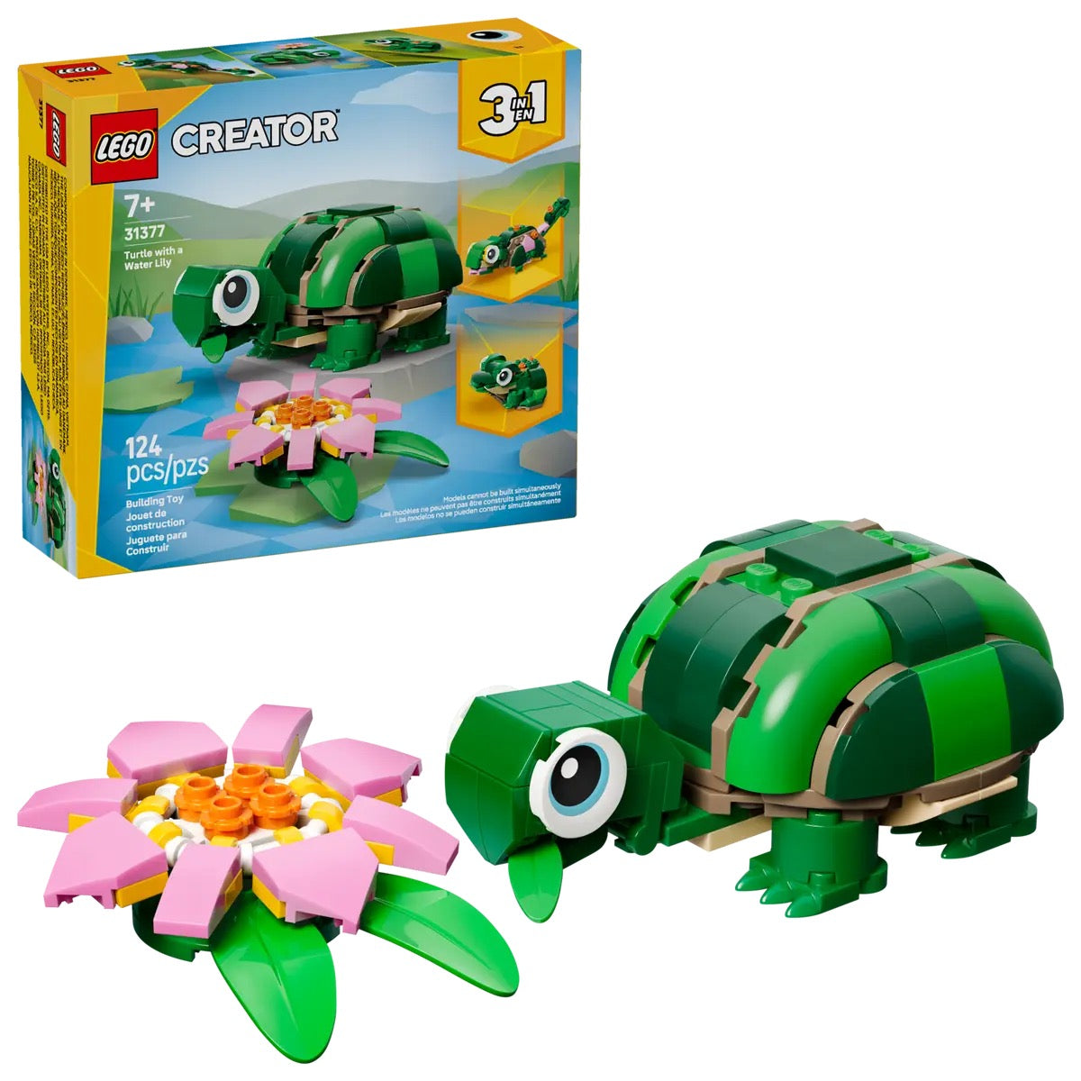 LEGO® Creator 3in1 Turtle with a Water Lily Flower 31377 – Monkey Fish Toys