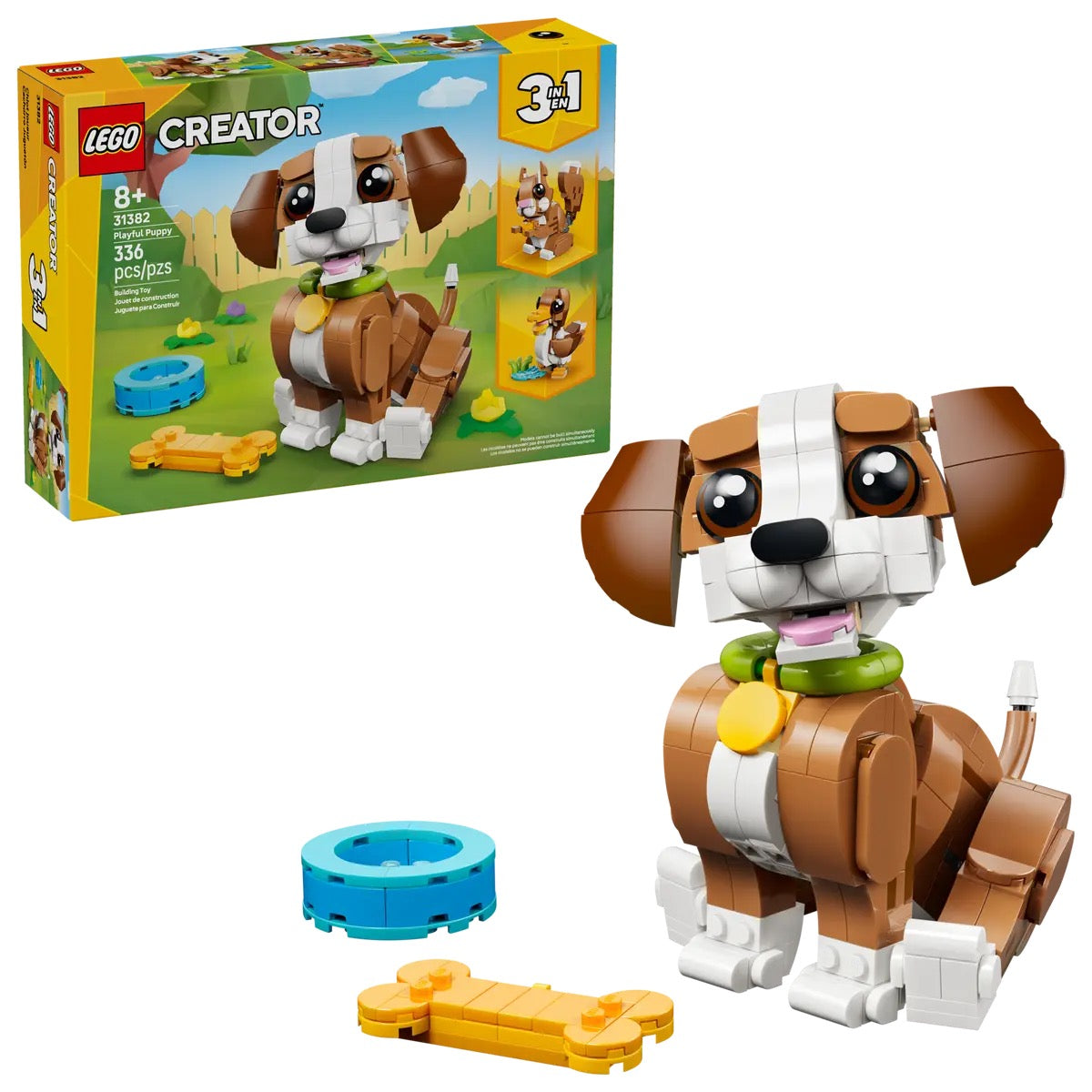LEGO® Creator 3in1 Cute Animals: Playful Puppy Dog 31382 – Monkey Fish Toys