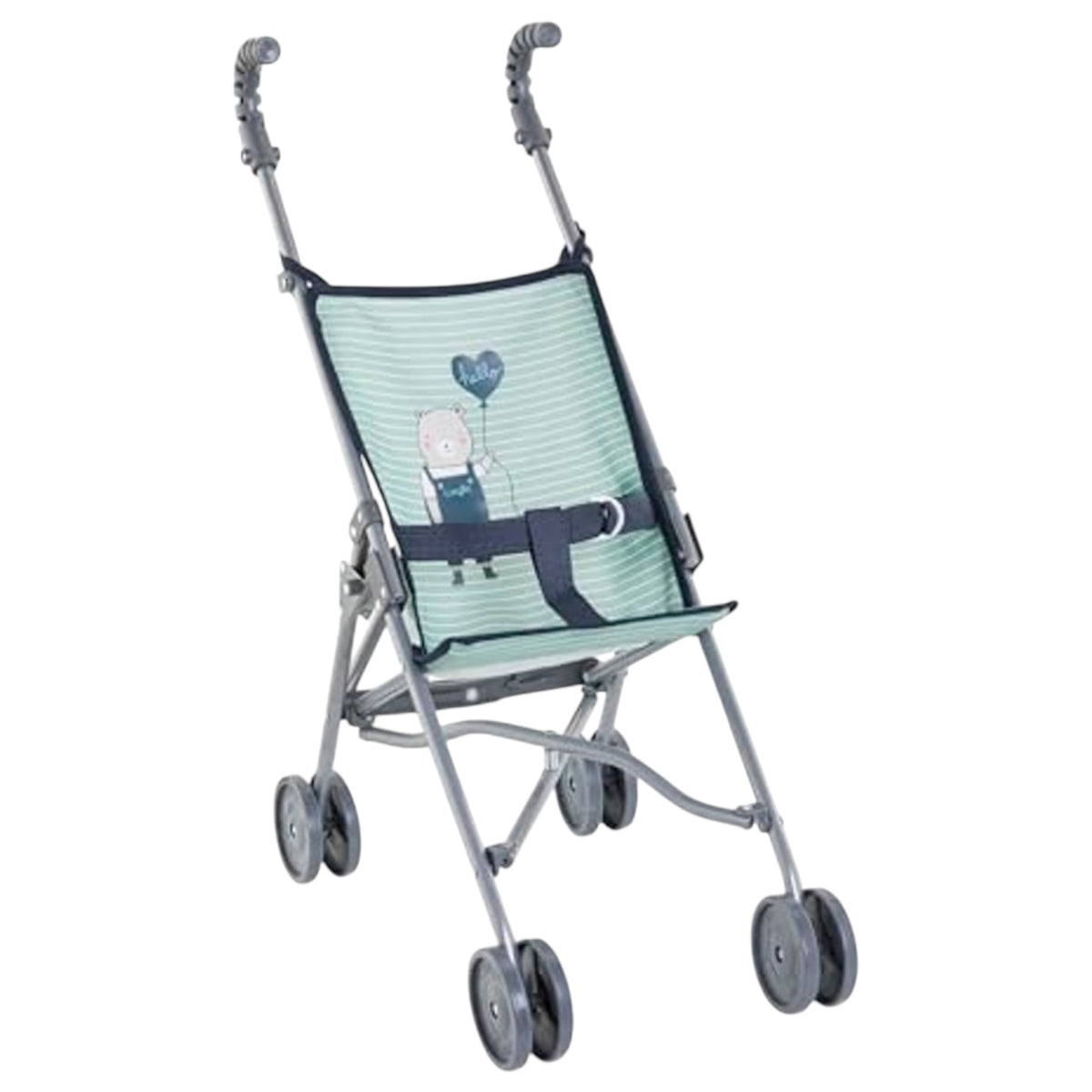 Corolle Umbrella Doll Stroller - Sage Stripe – Monkey Fish Toys